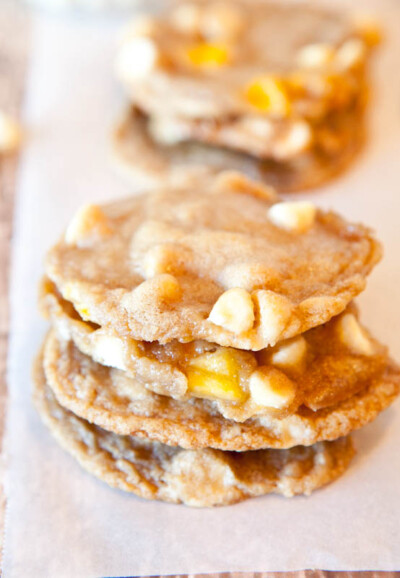 Mango and White Chocolate Chip Cookies - Averie Cooks