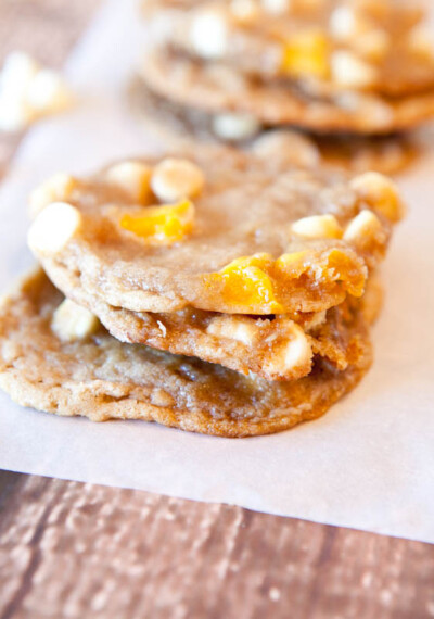 Mango and White Chocolate Chip Cookies - Averie Cooks