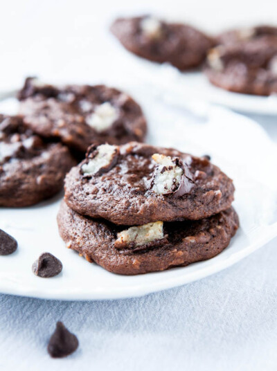 Mounds Bar Chocolate Coconut Cookies - Averie Cooks