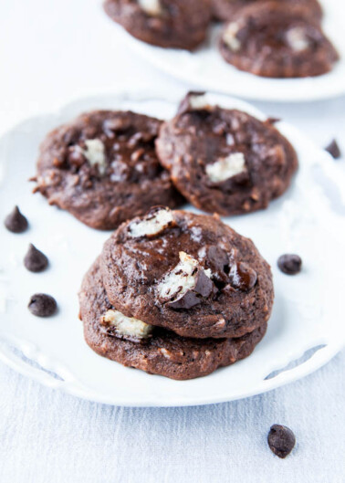 Mounds Bar Chocolate Coconut Cookies - Averie Cooks