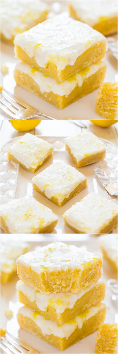 Zingy Lemon Brownies Recipe (Lemonies) - Averie Cooks