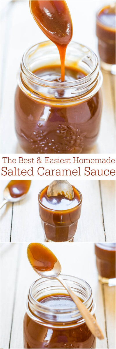 Easy Salted Caramel Sauce (6 Ingredients!) - Averie Cooks