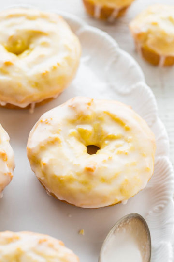 Baked Lemon Donuts with Lemon Glaze - Averie Cooks