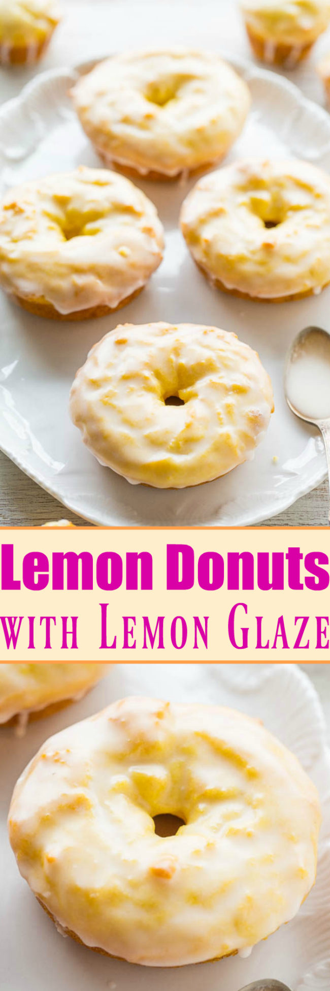 Baked Lemon Donuts with Lemon Glaze - Averie Cooks