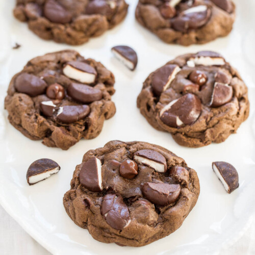 Chocolate Peppermint Patty Cookies (So Fudgy!) - Averie Cooks