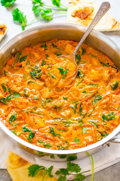Thai Chicken Coconut Red Curry Recipe - Averie Cooks
