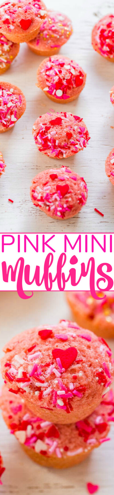 Pink Mini Muffins - Averie Cooks