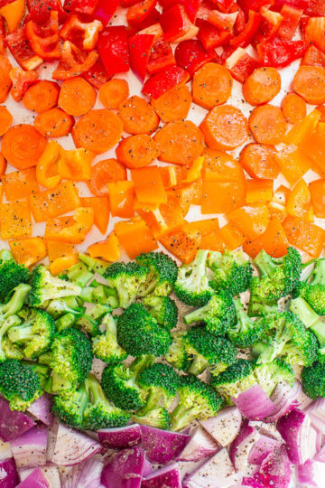 Rainbow Roasted Vegetable Medley - Averie Cooks