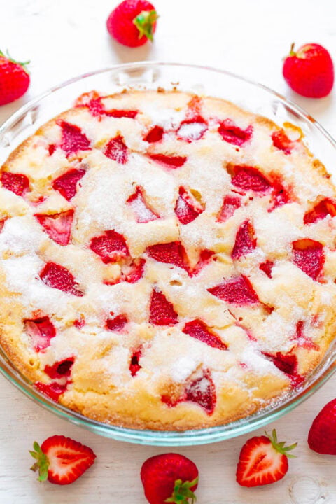 Glazed Fresh Strawberry Pie with Jello - Averie Cooks