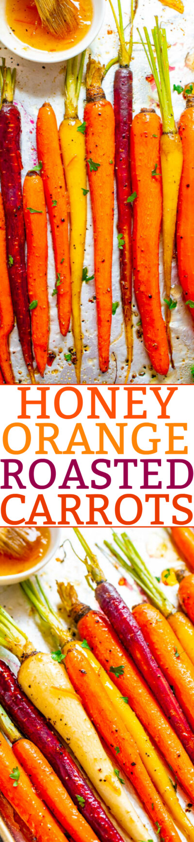 Roasted Orange Glazed Carrots - Averie Cooks