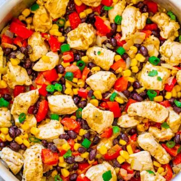 Skinny Mexican Chicken Skillet (Healthy & Easy!) - Averie Cooks