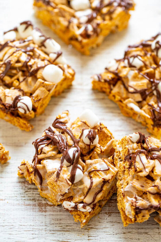 Soft and Gooey Loaded Smores Bars - Averie Cooks