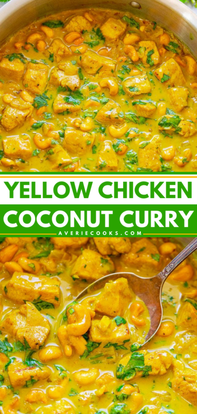 Chicken Korma Recipe (Yellow Chicken Coconut Curry) - Averie Cooks