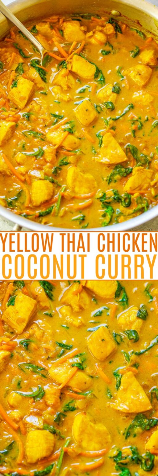 25-Minute Thai Yellow Curry with Chicken - Averie Cooks