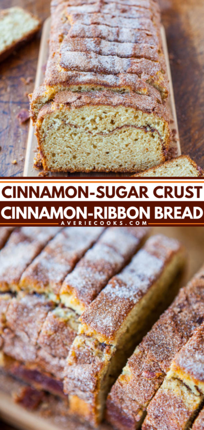Moist & Tender Cinnamon Sugar Bread - Averie Cooks