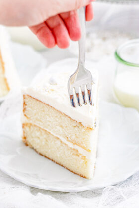 Classic White Layer Cake (From Scratch!) - Averie Cooks