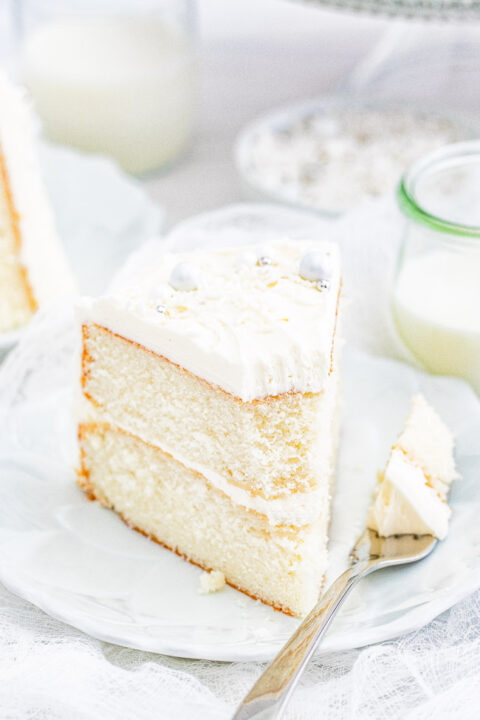 Classic White Layer Cake (From Scratch!) - Averie Cooks