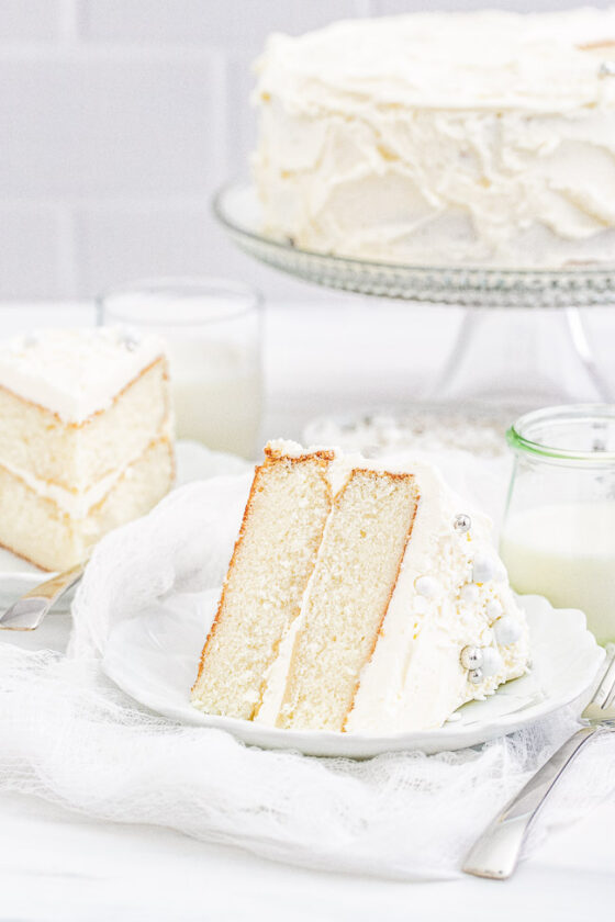 Classic White Layer Cake (From Scratch!) - Averie Cooks
