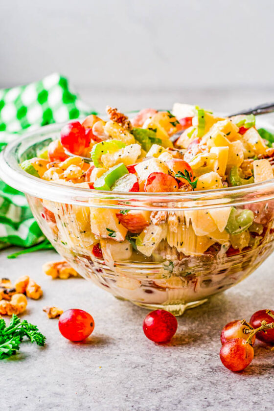 Classic Apple Waldorf Salad Recipe - Averie Cooks