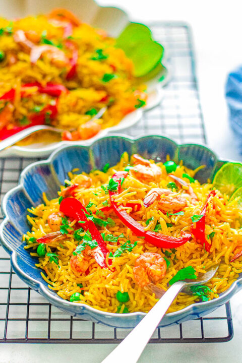 Instant Pot Shrimp Paella - Averie Cooks
