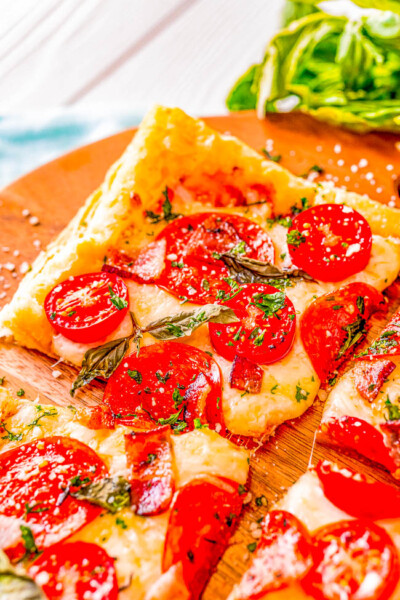 Quick & Easy Puff Pastry Pizza - Averie Cooks