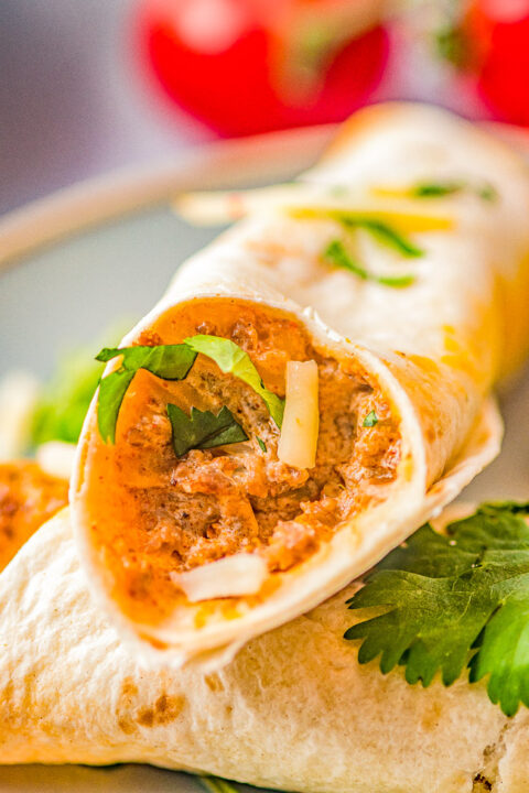Baked Cheese and Beef Taquitos - Averie Cooks