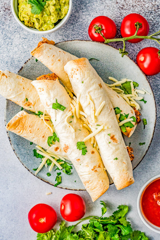 Baked Cheese and Beef Taquitos - Averie Cooks