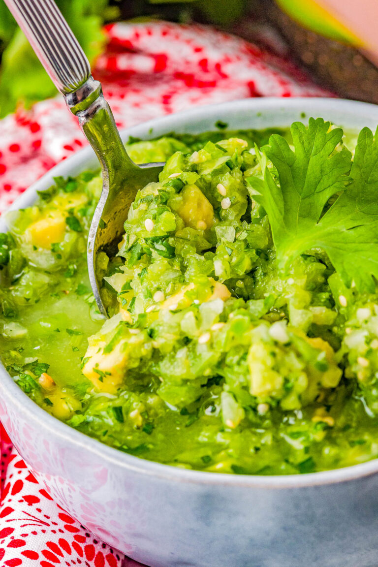 Chunky Tomatillo Avocado Salsa - Averie Cooks