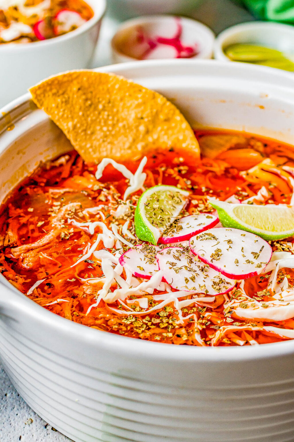 Pozole Rojo (Red Pork Pozole Soup) - Averie Cooks