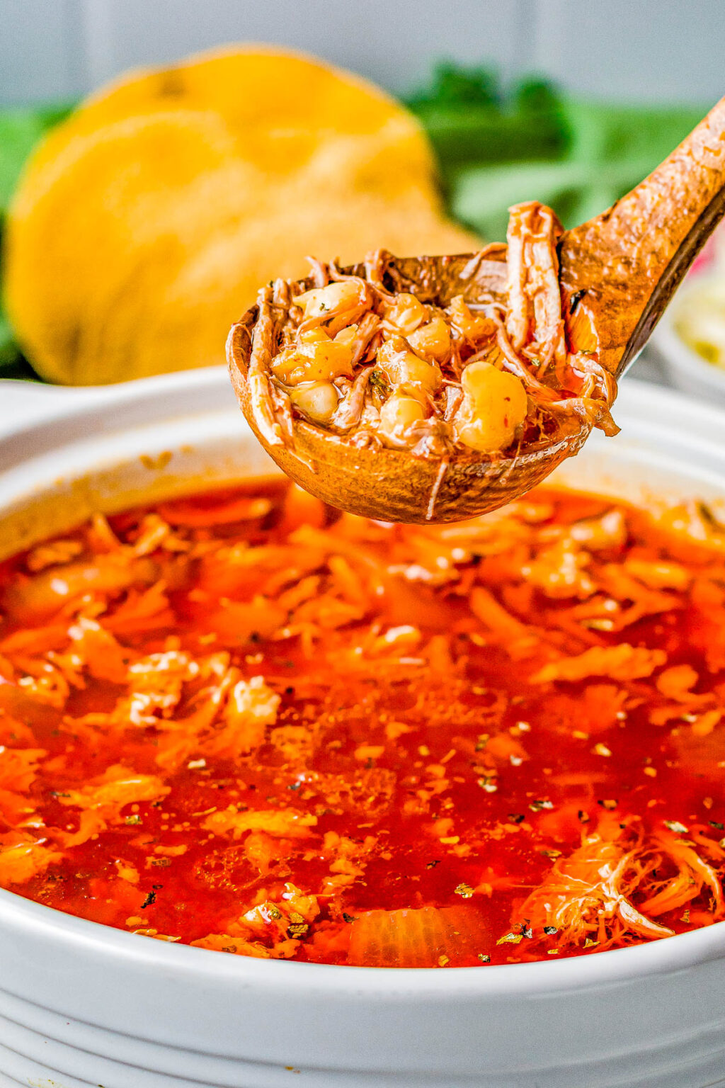 Pozole Rojo (Red Pork Pozole Soup) - Averie Cooks