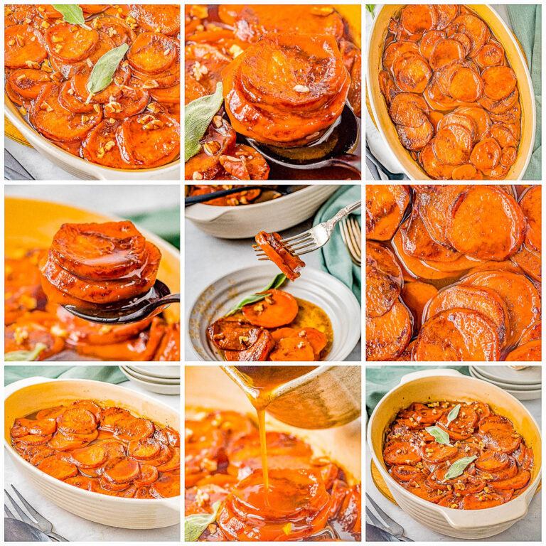 Easy Oven Baked Candied Yams - Averie Cooks