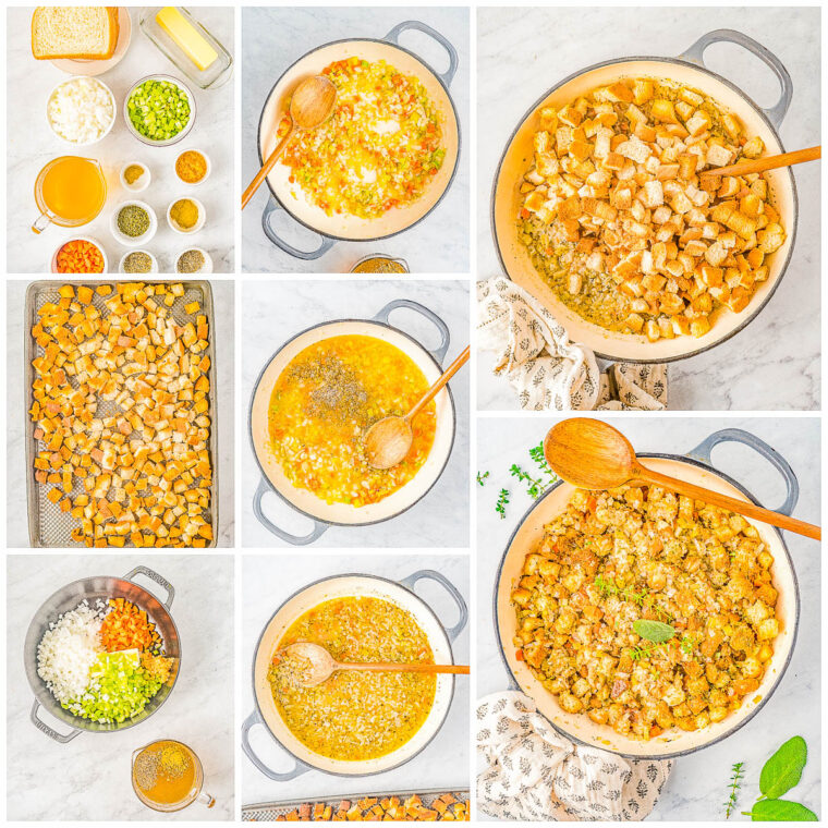 Homemade Stovetop Stuffing - Averie Cooks