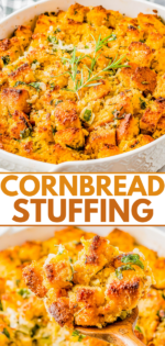 Easy Thanksgiving Cornbread Stuffing - Averie Cooks