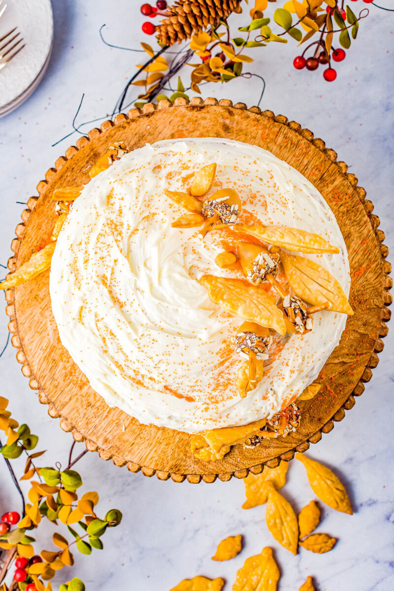 Classic Spice Cake with Cream Cheese Frosting - Averie Cooks