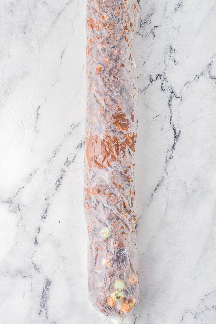 No-Bake Chocolate Stained Glass Candy - Averie Cooks