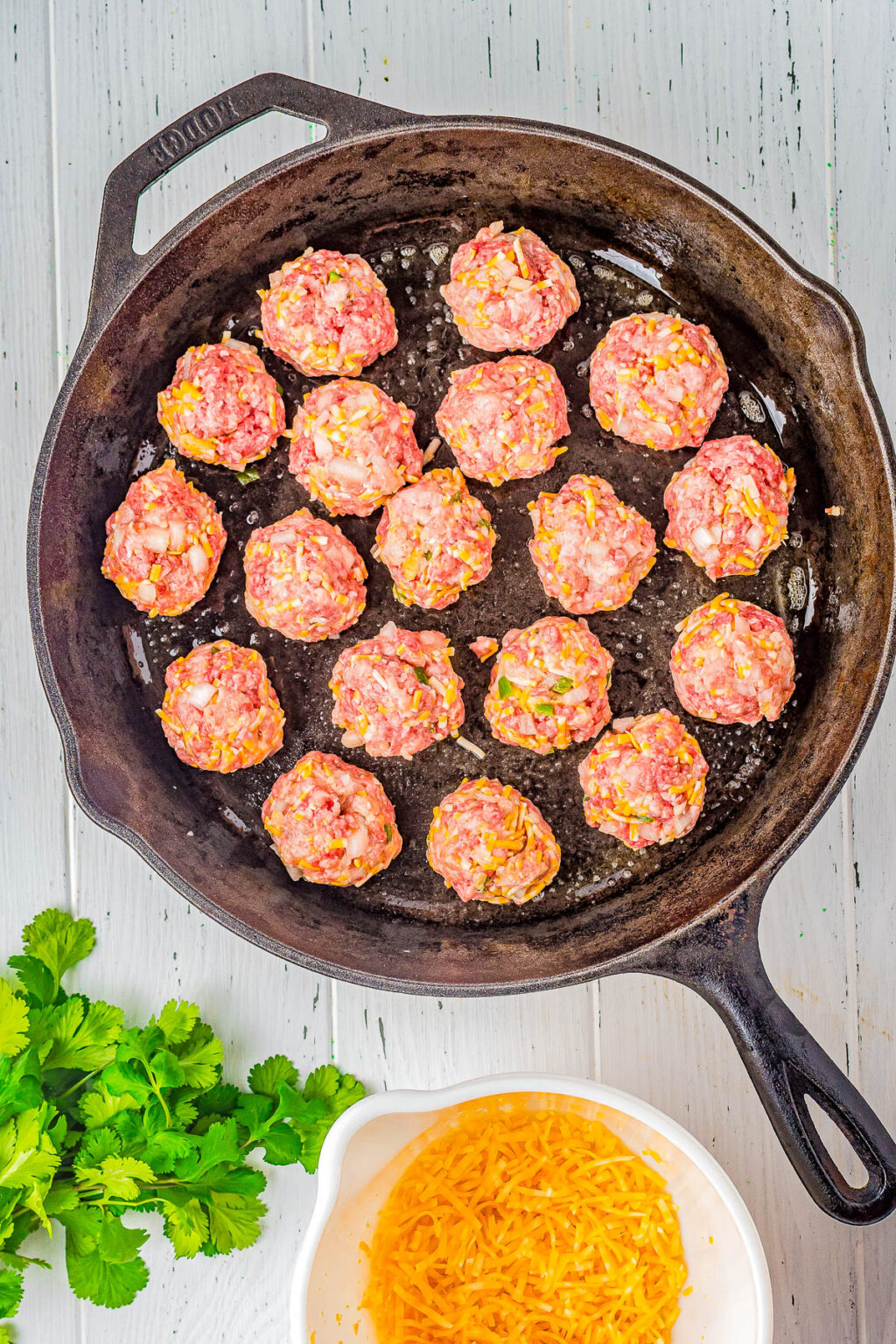 Cheesy Tex Mex Meatballs (with Beef & Pork) - Averie Cooks