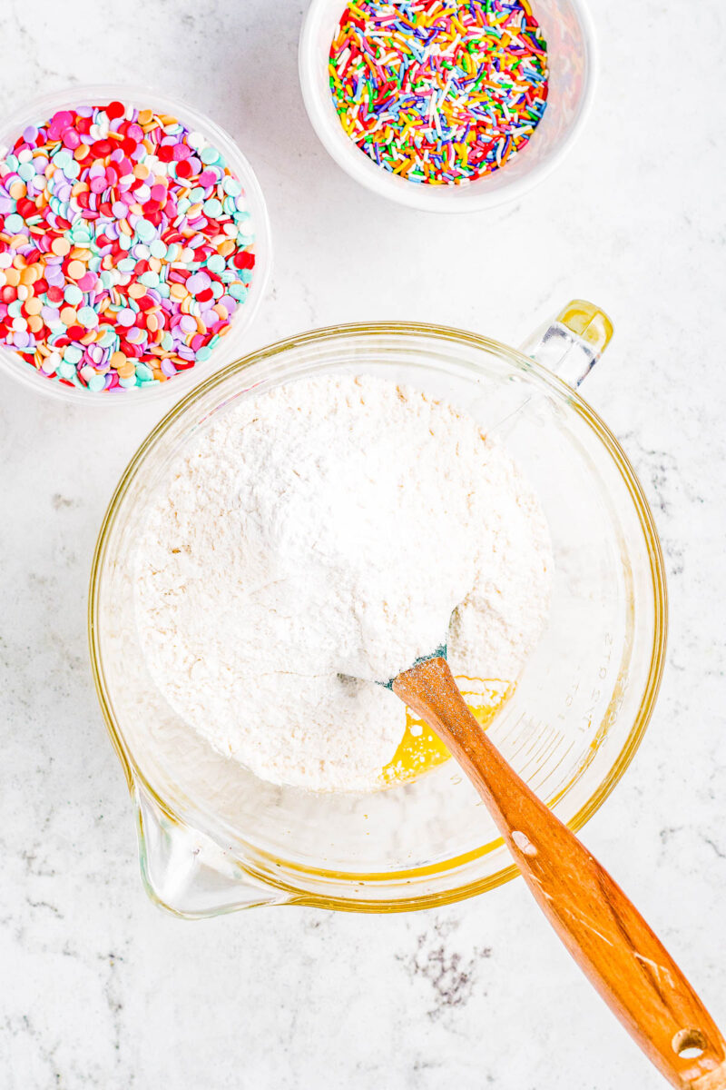 Frosted Funfetti Cake Mix Cookies - Averie Cooks