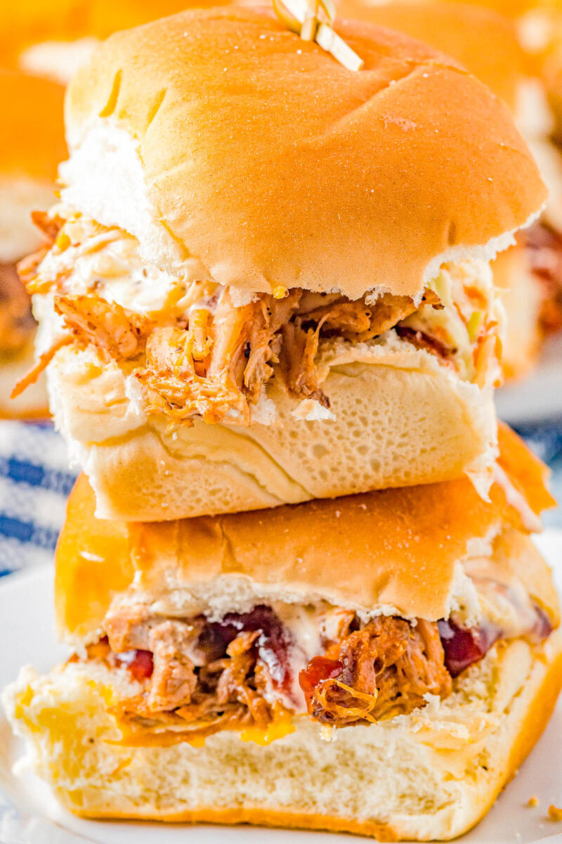 Quick & Easy BBQ Pulled Pork Sliders - Averie Cooks