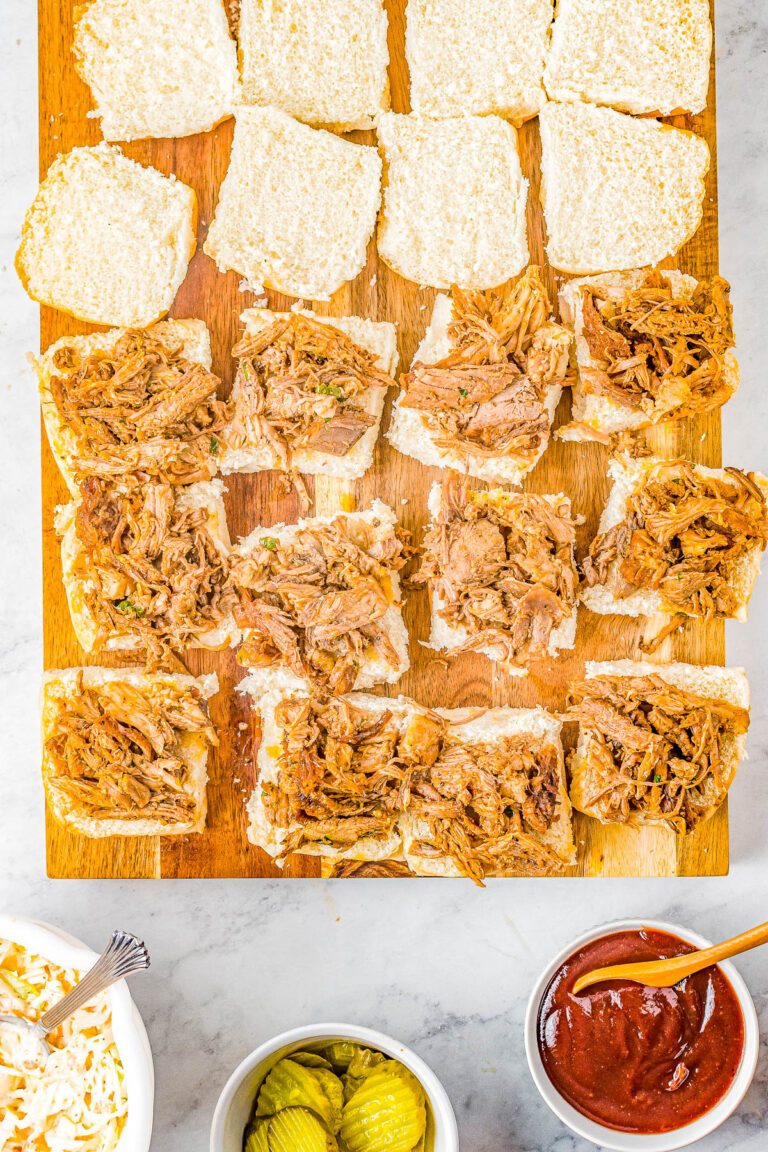 Quick & Easy BBQ Pulled Pork Sliders - Averie Cooks