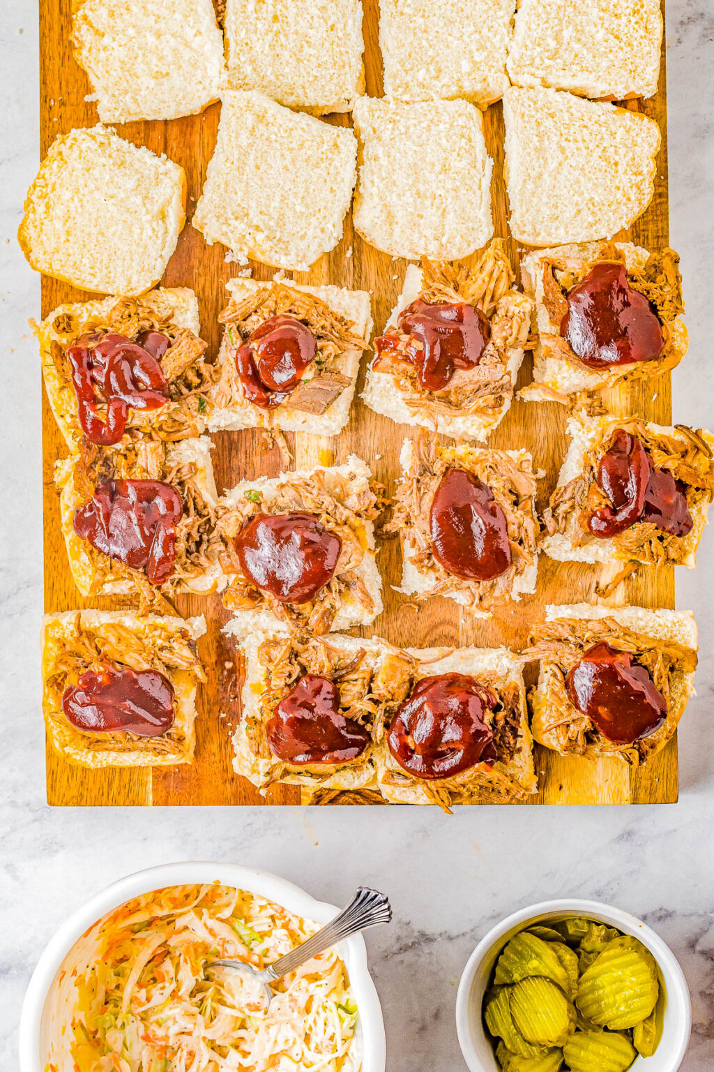Quick & Easy BBQ Pulled Pork Sliders - Averie Cooks