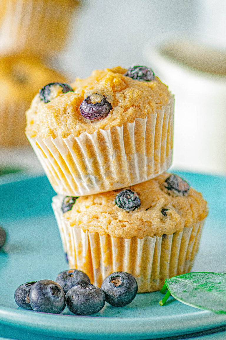 Blueberry Cream Cheese Muffins - Averie Cooks