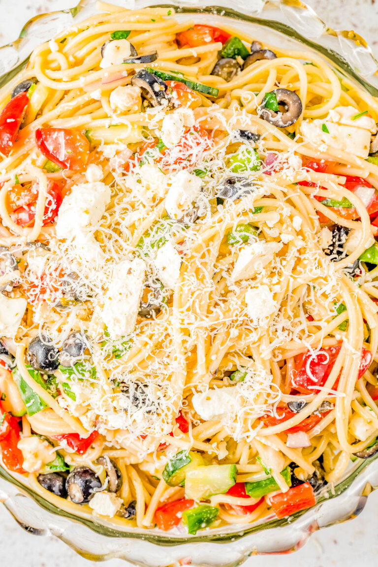 Cold Spaghetti Pasta Salad - Averie Cooks