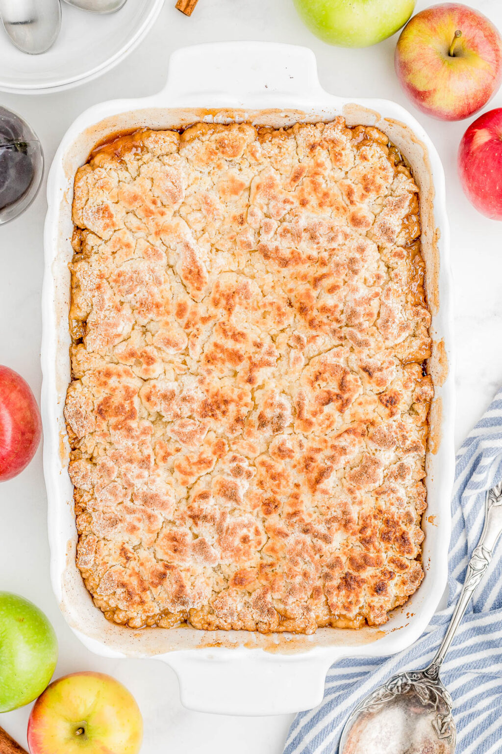 Easy Apple Cobbler (Drop Biscuit Topping!) - Averie Cooks