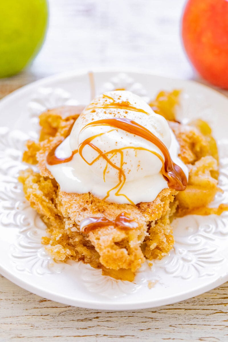 Easy Crustless Apple Pie - Averie Cooks