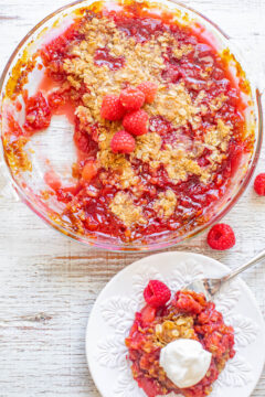 Raspberry Crisp (Fresh or Frozen Berries) - Averie Cooks