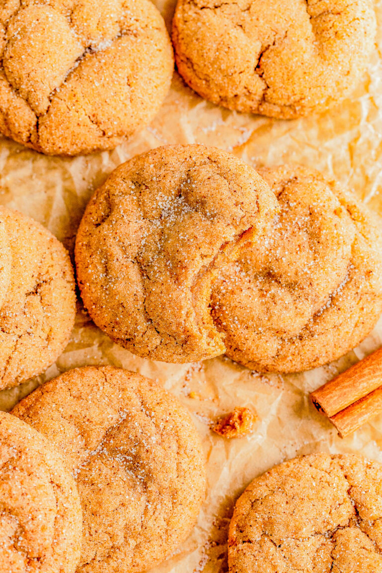 Soft & Chewy Pumpkin Snickerdoodles - Averie Cooks
