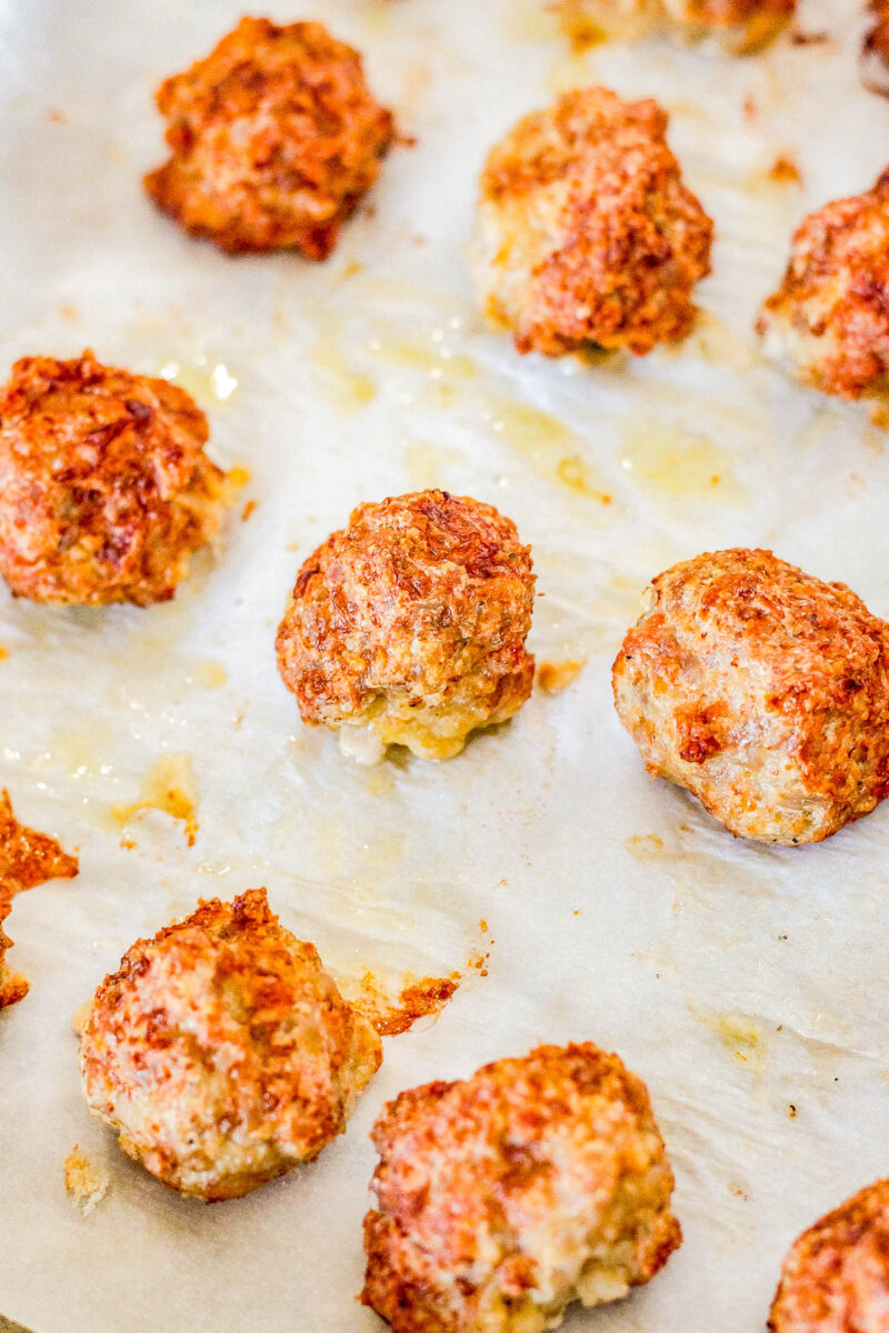 Baked Butter Chicken Meatballs - Averie Cooks
