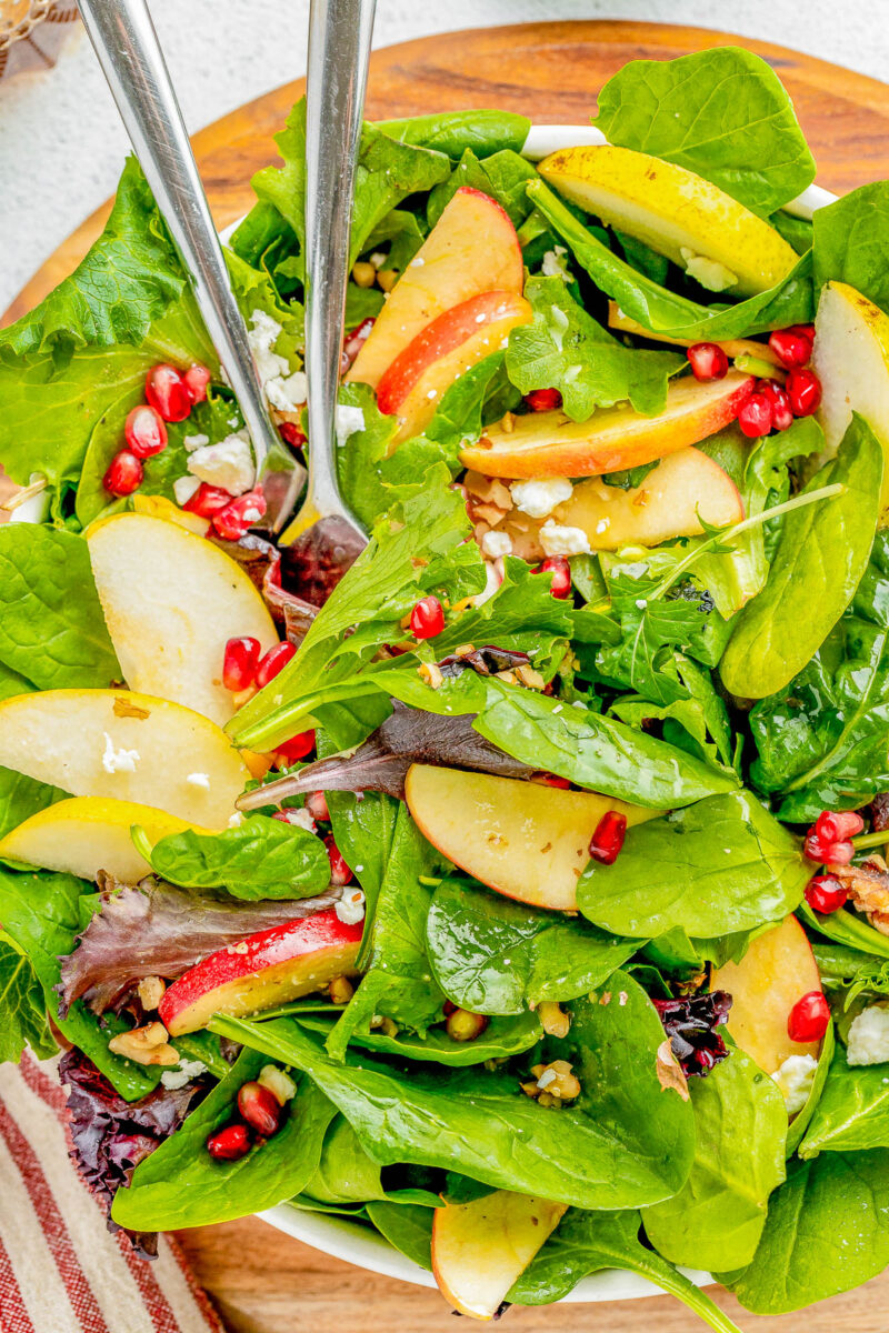 Fall Apple and Pear Salad - Averie Cooks