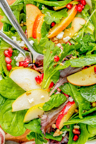 Fall Harvest Salad with Apples and Pears - Averie Cooks