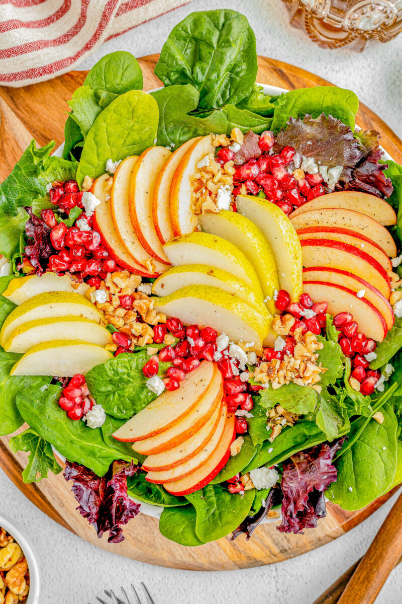 Fall Apple and Pear Salad - Averie Cooks